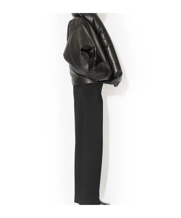 Alaïa Padded Leather Bomber Jacket