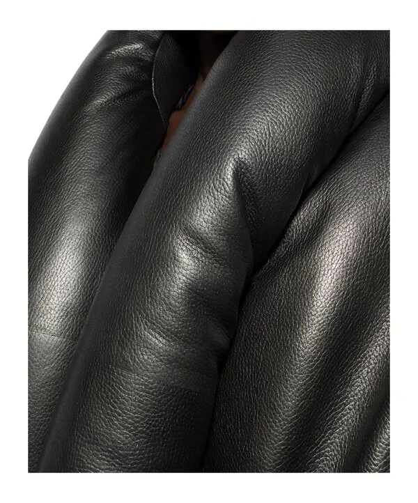 Alaïa Padded Leather Bomber Jacket