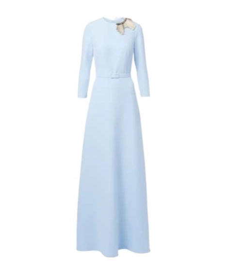 SAFIYAA LONDON Embellished Crêpe Gown - Blue