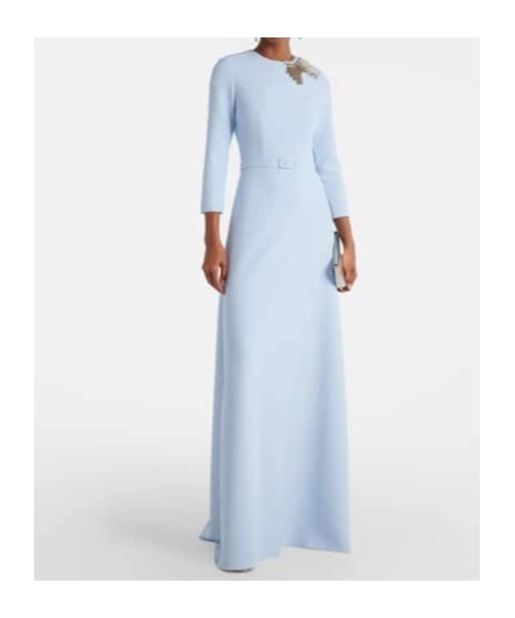 SAFIYAA LONDON Embellished Crêpe Gown
