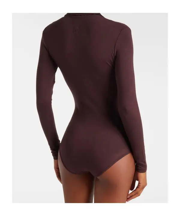Magda Butrym Embroidered Cotton-blend Bodysuit