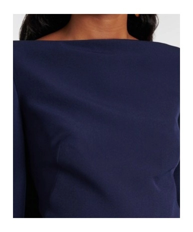 SAFIYAA LONDON Ginevra Caped Crepe Gown