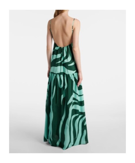 Johanna Ortiz Zea Palm Cotton Poplin Maxi Dress - Green