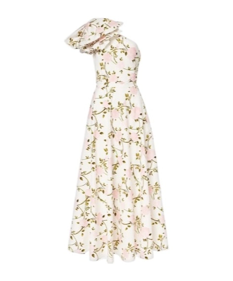 Giambattista Valli One-shoulder Ruffled Cotton Cocktail Dress - White
