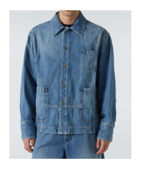 Plan C Single-breasted Denim Jacket