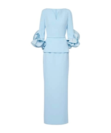 SAFIYAA LONDON Pleated Crepe Dress