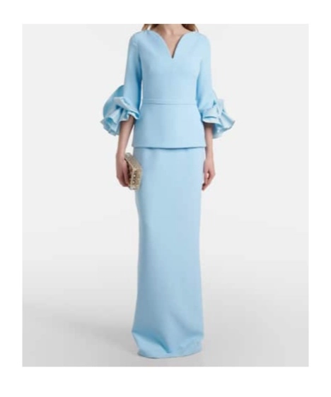 SAFIYAA LONDON Pleated Crepe Dress