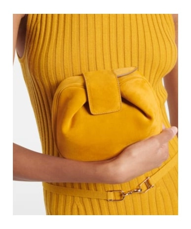 Gabriela Hearst Soft Demi Small Leather Clutch - Brown