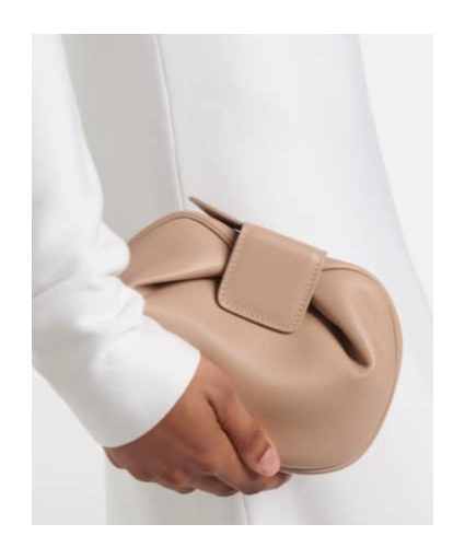 Gabriela Hearst Demi Leather Clutch - Nude