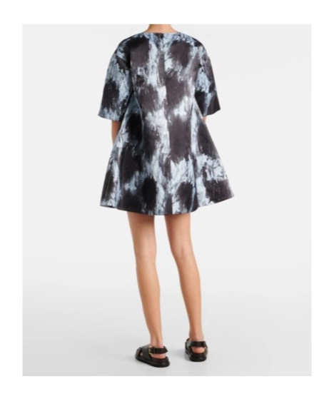 Marni Leopard-print Duchesse Satin Minidress