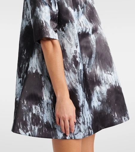 Marni Leopard-print Duchesse Satin Minidress