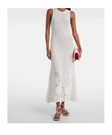 Erdem Open-knit Cotton Maxi Dress
