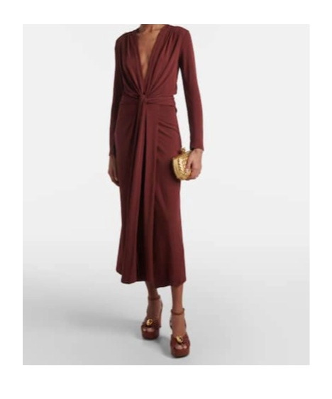 Johanna Ortiz Draped Jersey Maxi Dress
