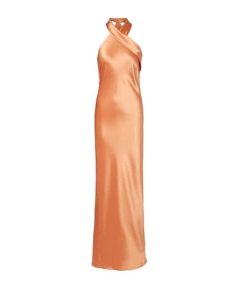 Galvan Pandora Halterneck Satin Gown