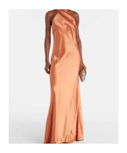 Galvan Pandora Halterneck Satin Gown