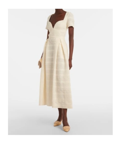 Elie Saab Macramé Midi Dress