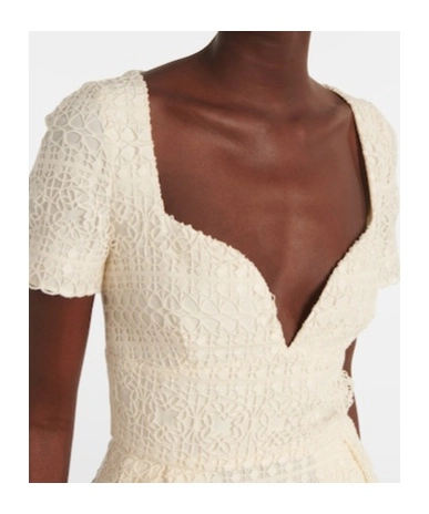 Elie Saab Macramé Midi Dress
