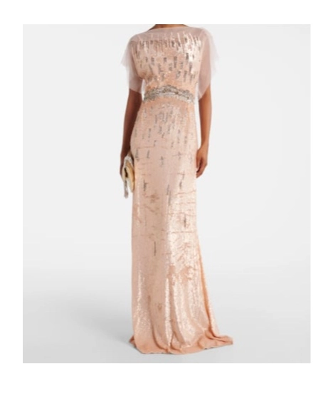 Jenny Packham Bonnie Embellished Gown - Nude