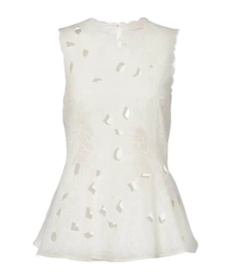 Ulla Johnson Floral Butterfly Netted Blouse - White