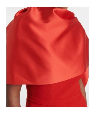 SAFIYAA LONDON Evangelina Caped Crepe Gown