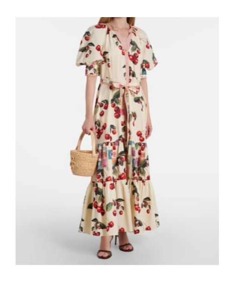 Camilla Notes From The Road" Printed Cotton Shirt Dress - White