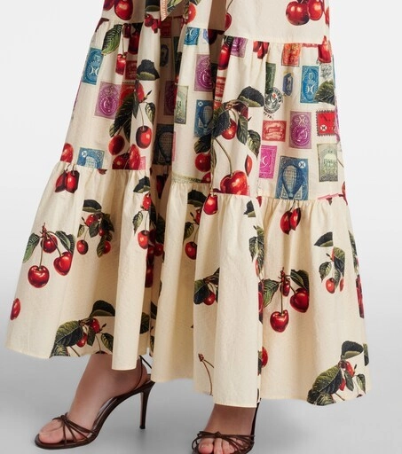 Camilla Notes From The Road" Printed Cotton Shirt Dress - White