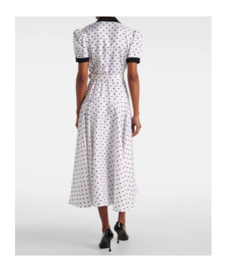 RODARTE Polka Dot Silk Twill Midi Dress