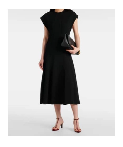 JIL SANDER Ribbed-knit Midi Dress