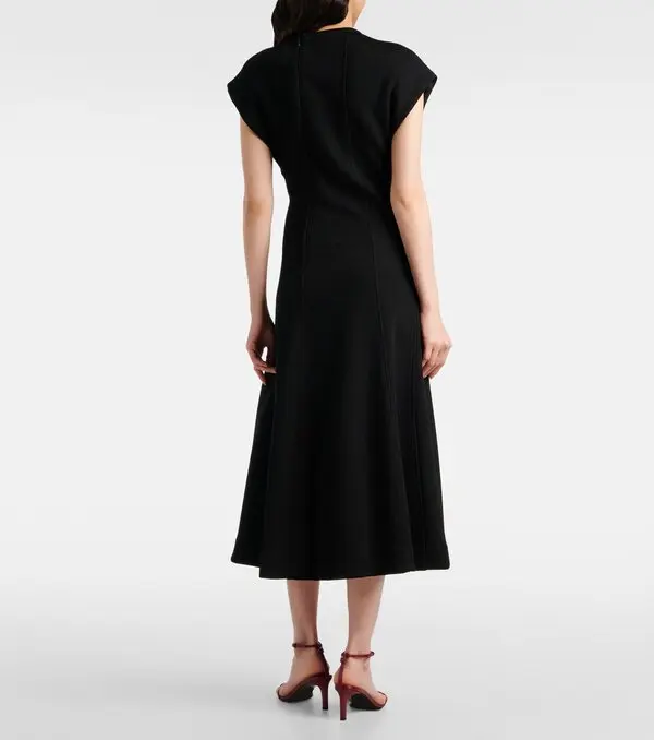 JIL SANDER Ribbed-knit Midi Dress