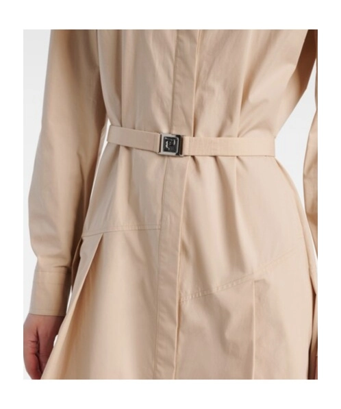 Tory Burch Pleated Cotton-blend Shirt Dress