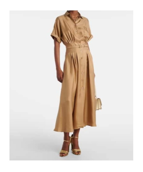 Ralph Lauren Silk Satin Midi Dress