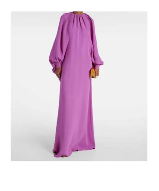 Oscar De La Renta Draped Silk-blend Gown
