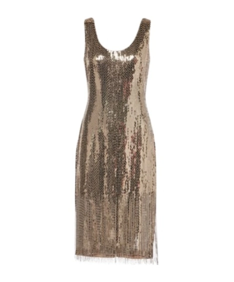 Ralph Lauren Embellished Silk Midi Dress