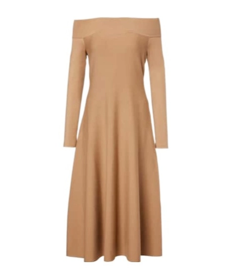 Ralph Lauren Abrillong Cashmere-blend Midi Dress - Nude