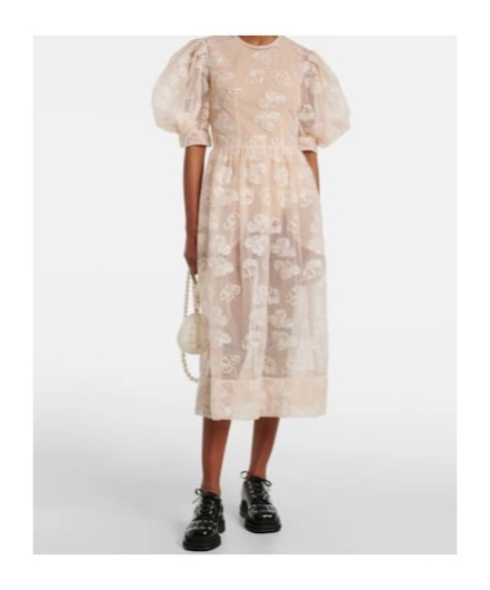 Simone Rocha Embroidered Midi Dress