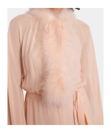 Blumarine Georg Feather-trimmed Midi Dress