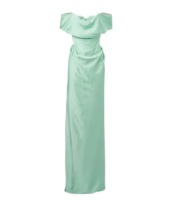 VIVIENNE WESTWOOD Nova Cocotte Satin Corset Gown - Green