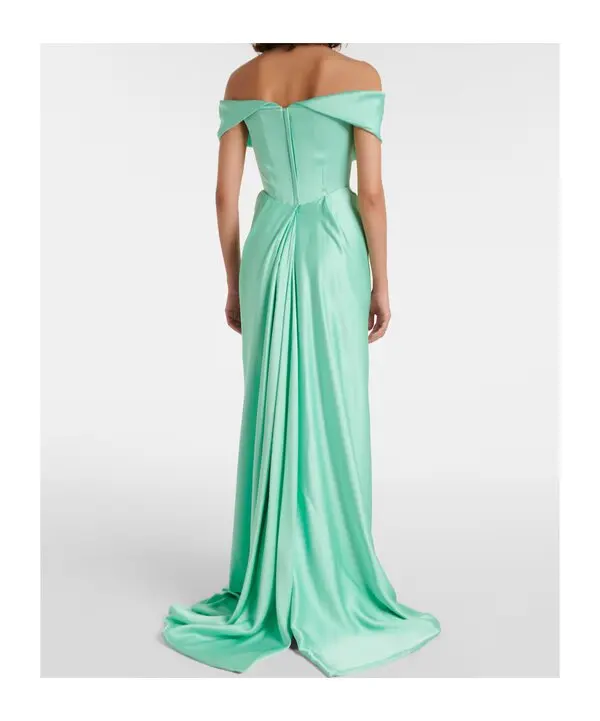 VIVIENNE WESTWOOD Nova Cocotte Satin Corset Gown - Green