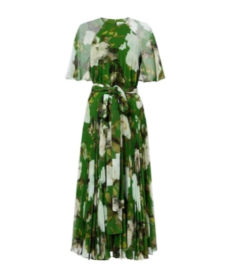 Erdem Floral Pleated Midi Dress
