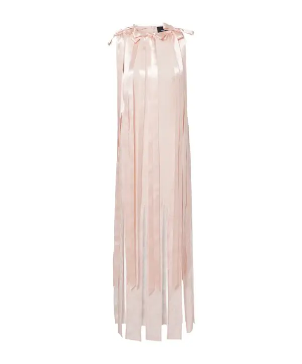 Simone Rocha Floral Jacquard Maxi Dress With Ribbon Bows