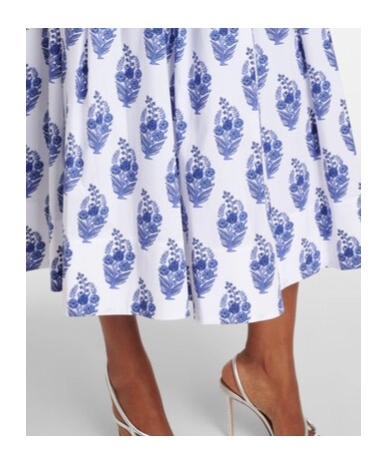 Carolina Herrera Floral Cotton-blend Midi Skirt