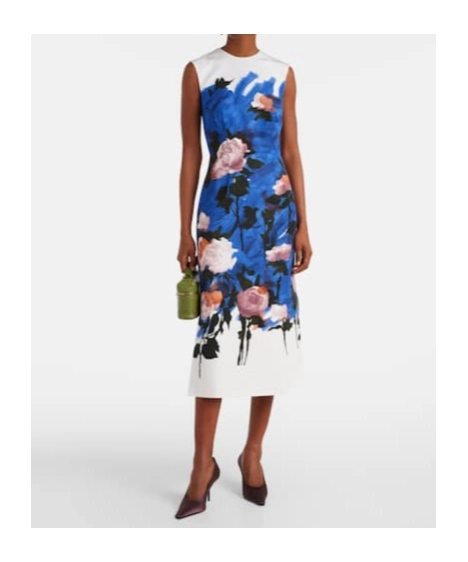 Erdem Floral Cotton-blend Midi Dress