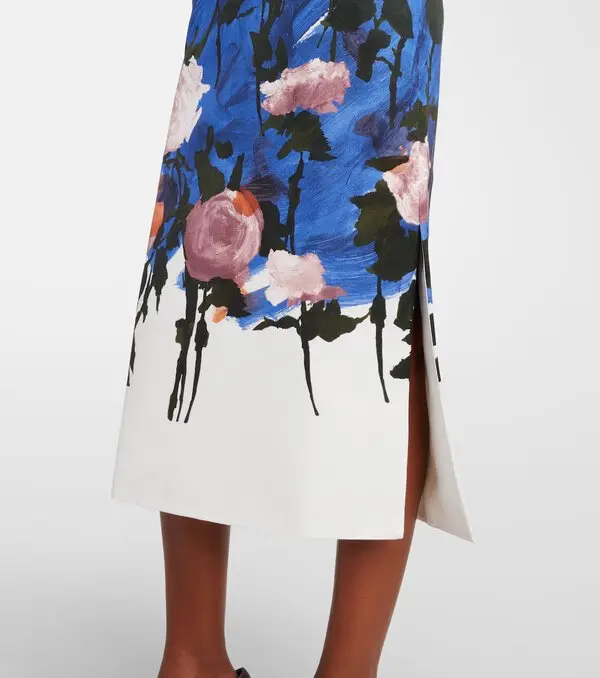 Erdem Floral Cotton-blend Midi Dress