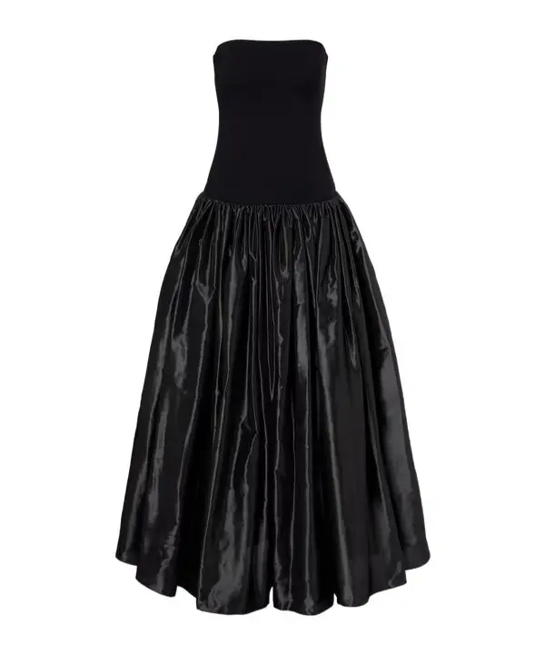 Coperni Loose Pleated Dress Skirt - Black