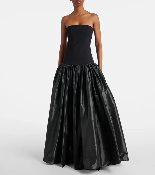 Coperni Pleated Hem Full Length Dress