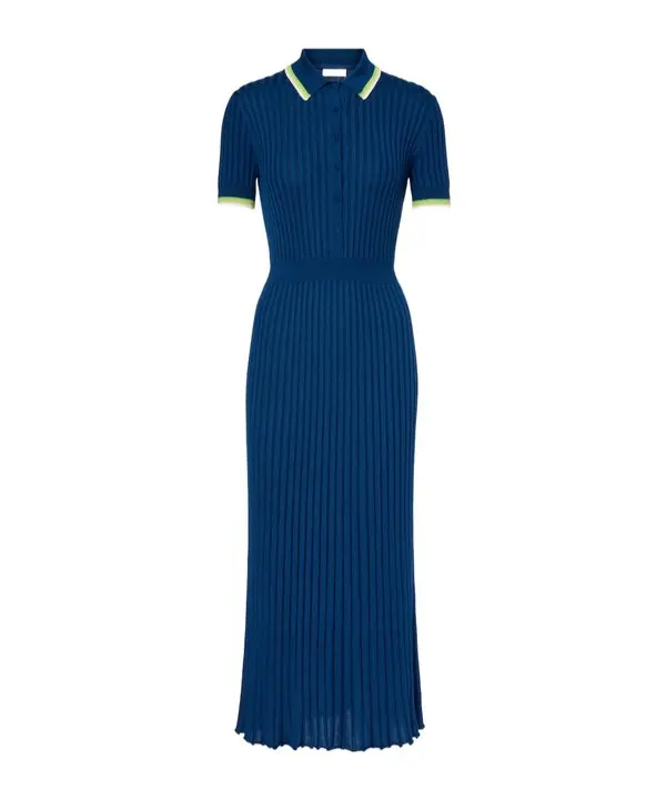 Gabriela Hearst Eyot Cashmere And Silk Midi Dress - Blue