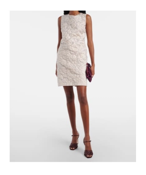 Carolina Herrera Lamé Shift Dress