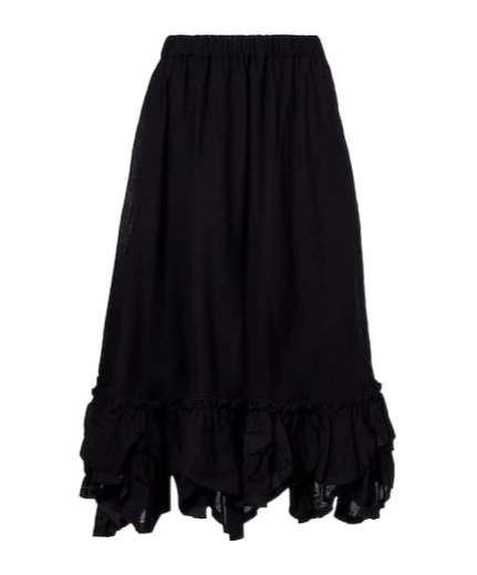 Comme Des Garçons Wool-blend Midi Skirt - Black
