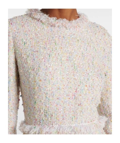 Giambattista Valli Tassel Boucle Mini Dress