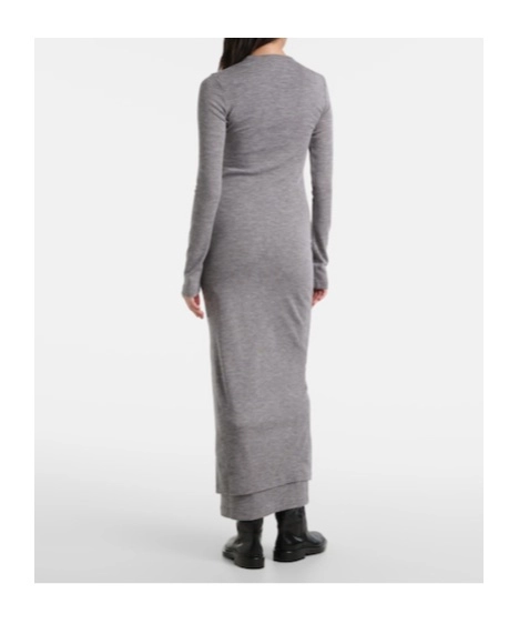 JIL SANDER Virgin Wool Midi Dress